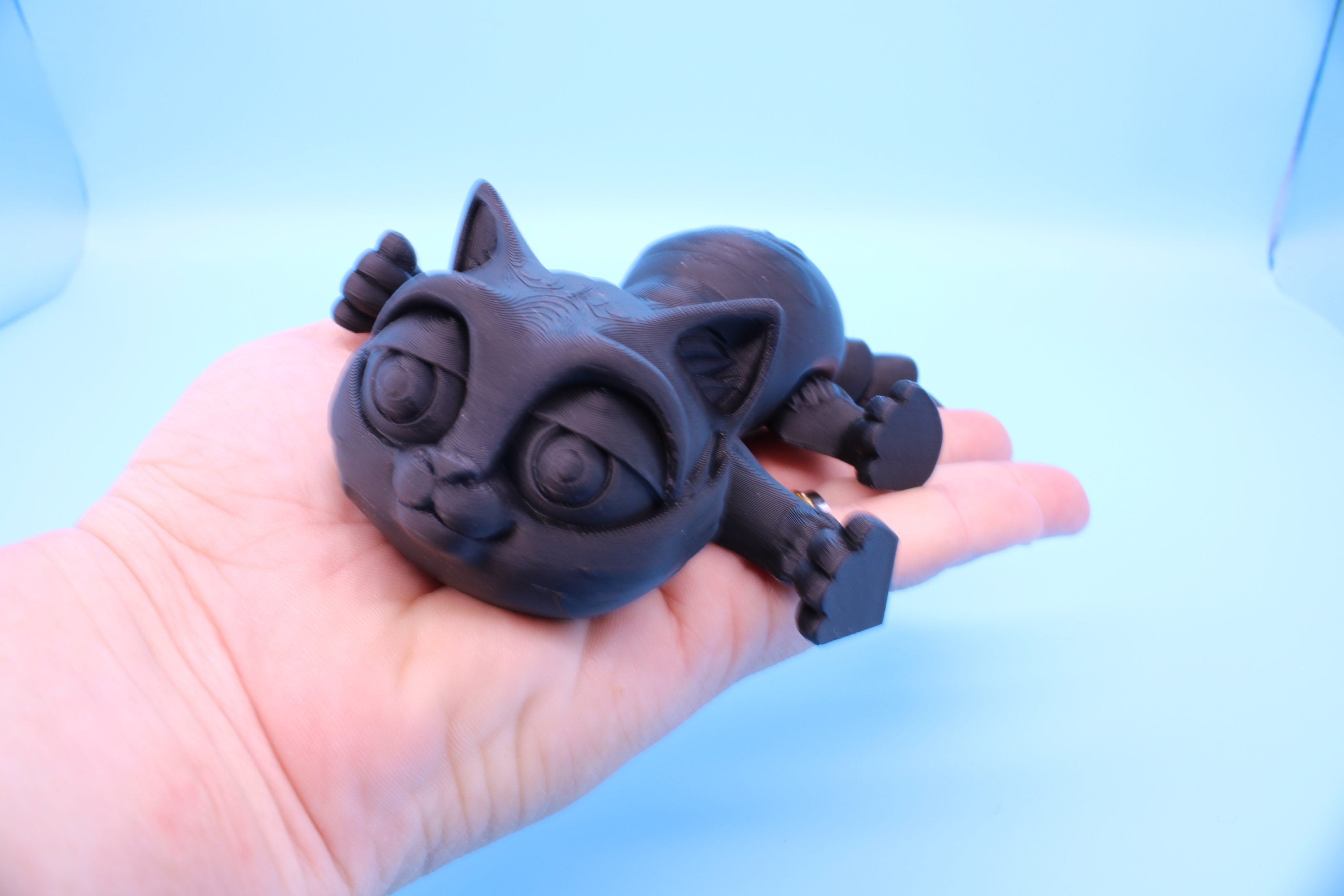 7 inch Fidget Cat | Black Cat | Multi Color | Fidget Toy | 3D Printed
