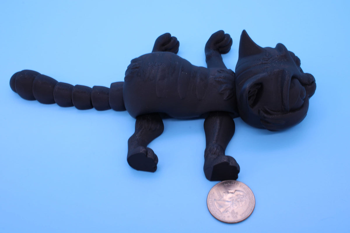 7 inch Fidget Cat | Black Cat | Multi Color | Fidget Toy | 3D Printed