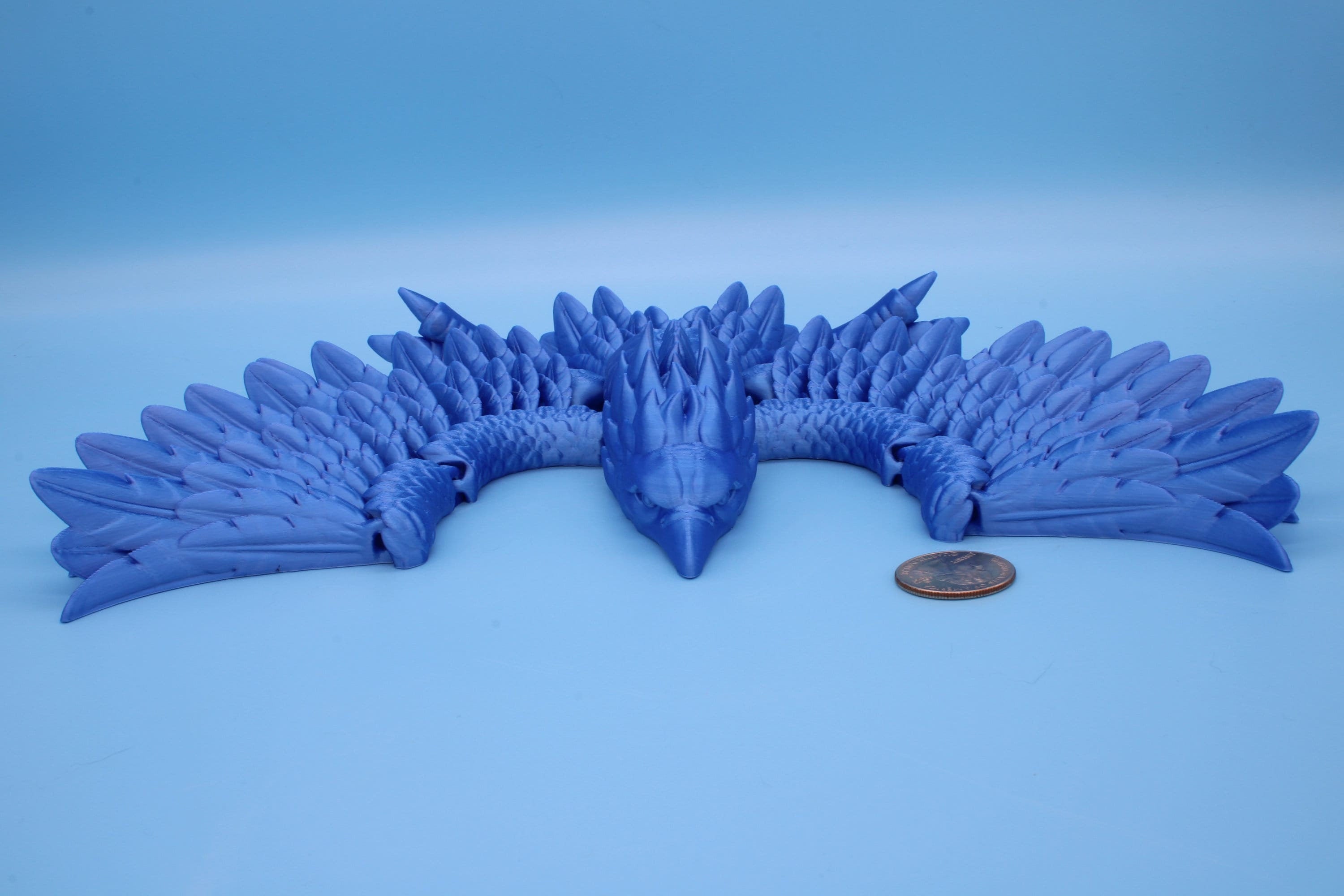 XL Phoenix Blue | (Available Upon Request) Cute Flexi | Unique 3D Prin