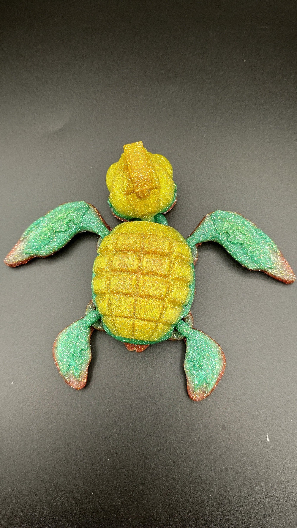 Turtle - Grenurtle | Sparkle Rainbow | Grenade / Turtle | 3d Printed