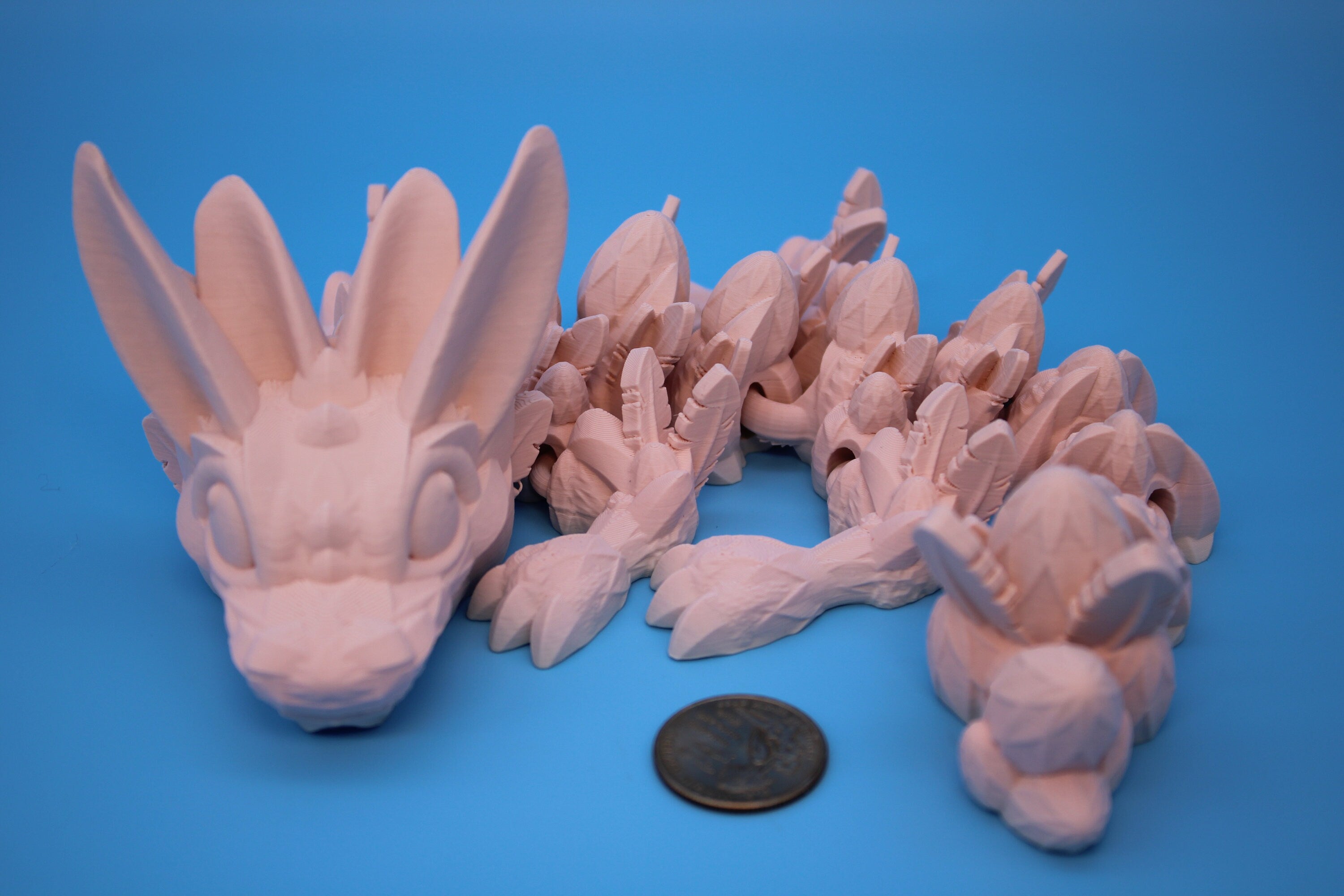 Easter Baby Dragon | 3D Printed Articulating Dragon | Flexi Toy | Adul