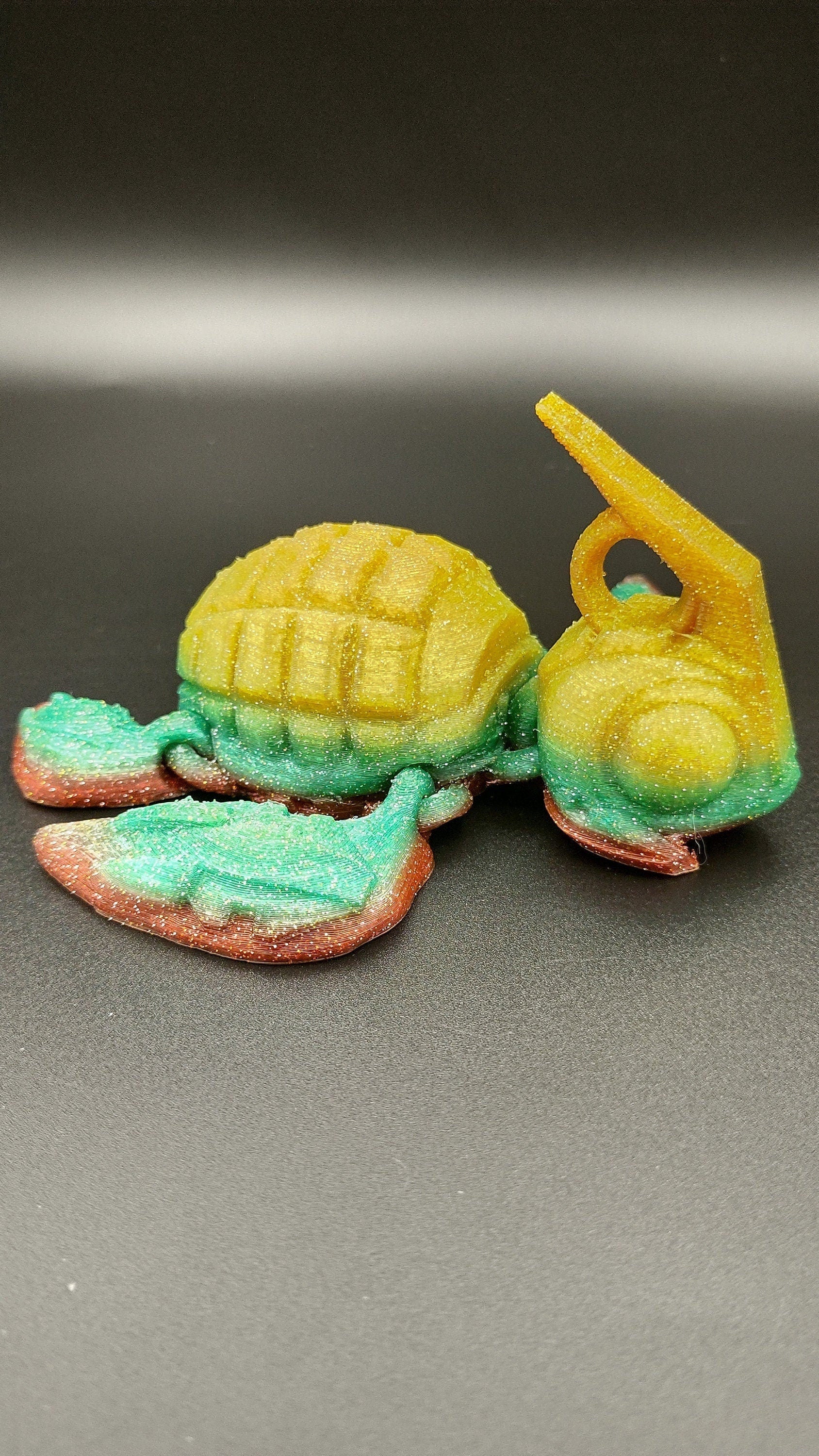 Turtle - Grenurtle | Sparkle Rainbow | Grenade / Turtle | 3d Printed