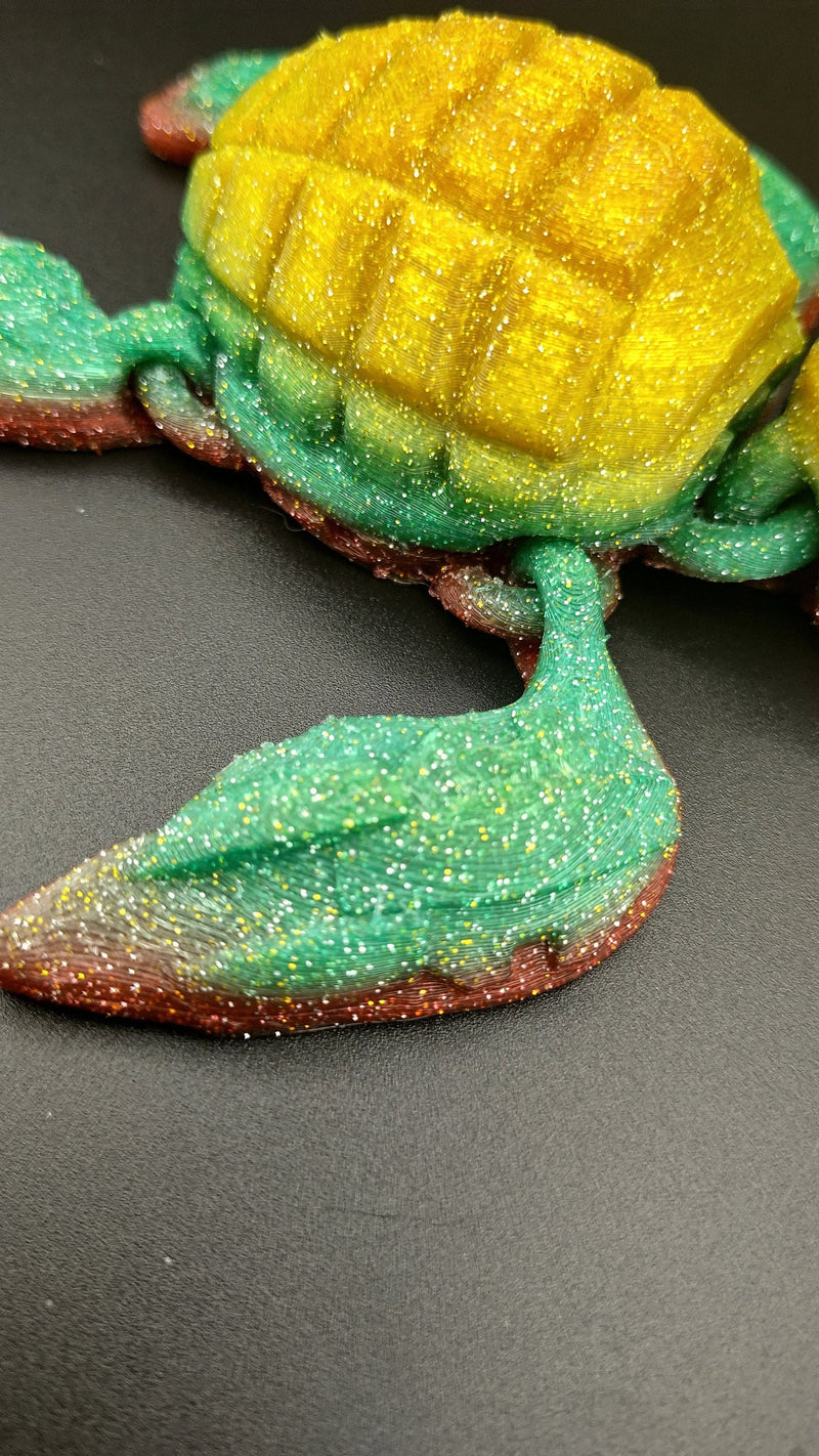 Turtle - Grenurtle | Sparkle Rainbow | Grenade / Turtle | 3d Printed