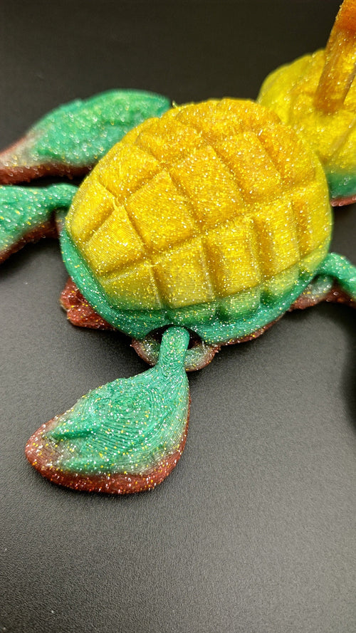 Turtle - Grenurtle | Sparkle Rainbow | Grenade / Turtle | 3d Printed