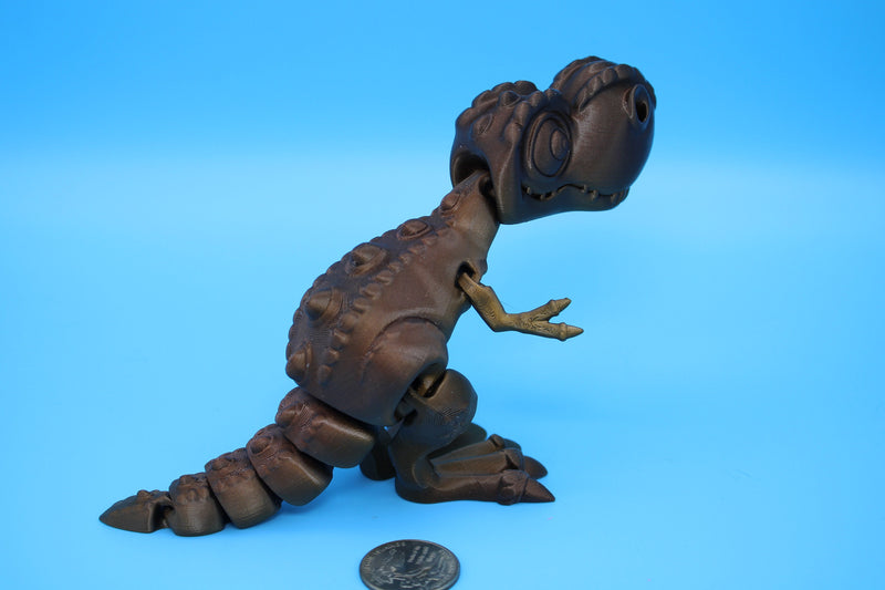Flexi T-Rex -Brown | *Available on request | Articulating | 3D Printed