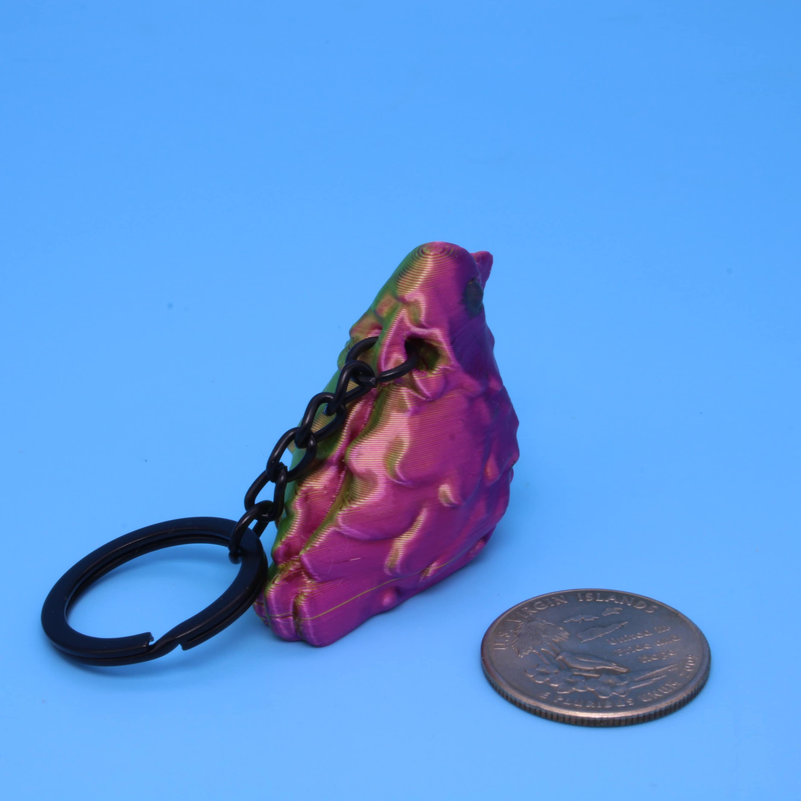 Miniature Raven Keychain. 3D Printed