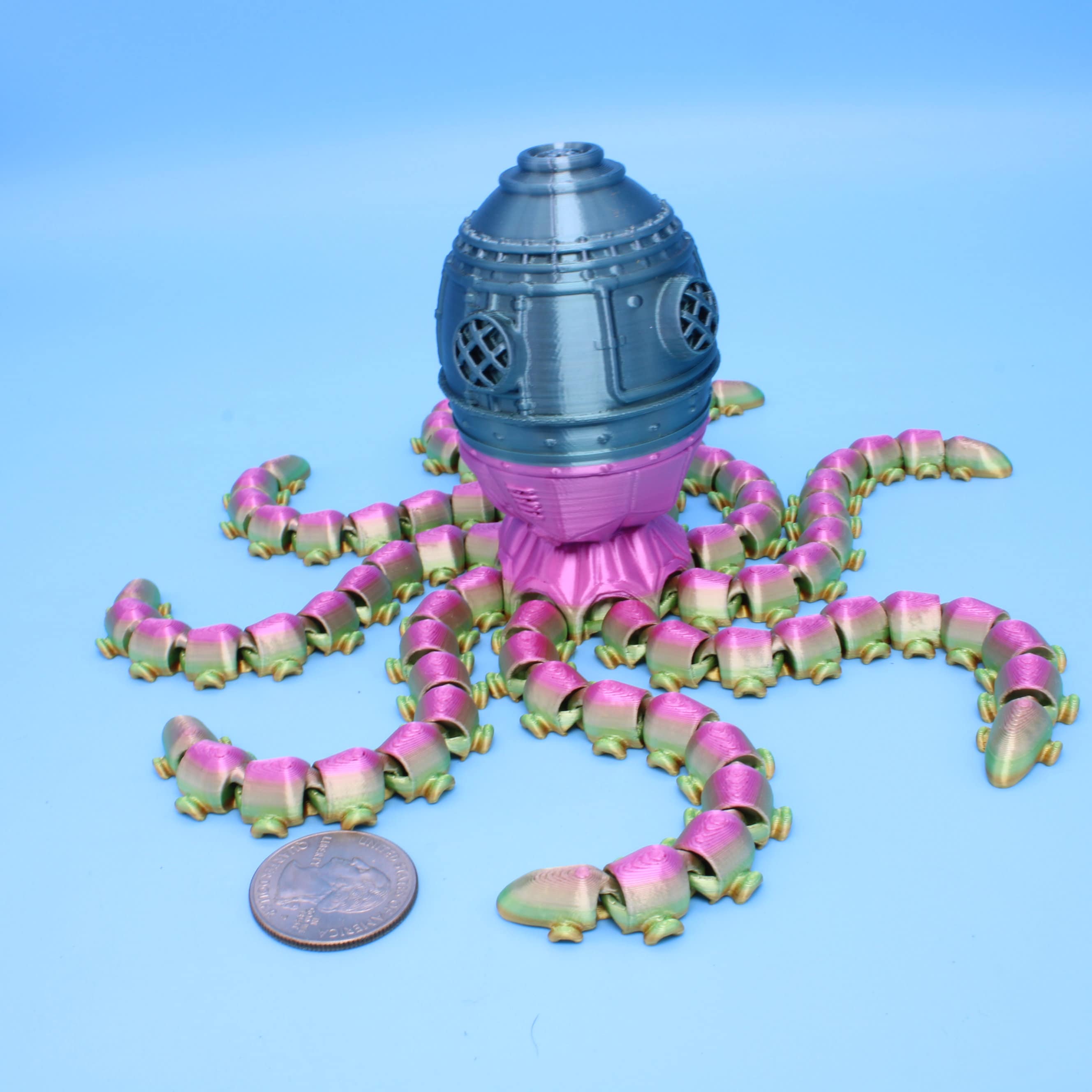 Articulating Octopus | 3D Printed Octogauge | Sensory Toy | Great Fidg